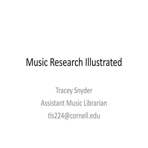 Music Research Illustrated | PPTX