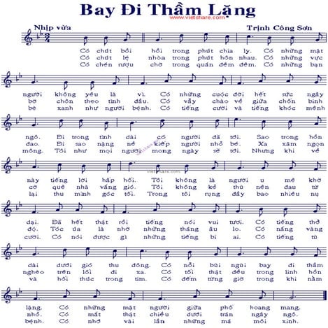 Music sheet of Trịnh Công Sơn | PDF