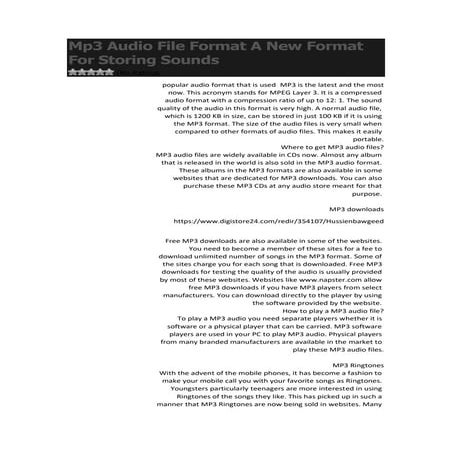 Audio file format | PPTX