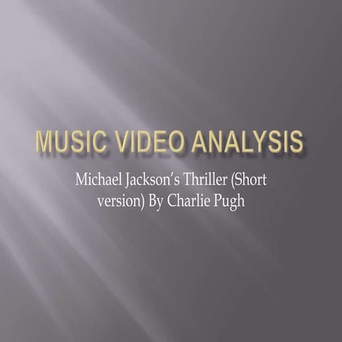 Music video analysis | PPTX