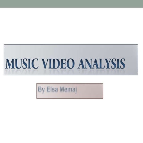 Music video analysis work sheet (narrative based) | DOCX