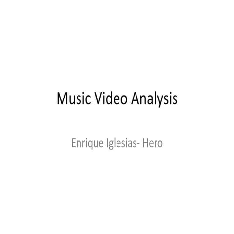 Music video analysis | PPTX
