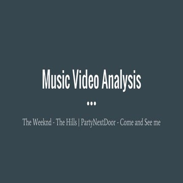 Music video analysis | PPT