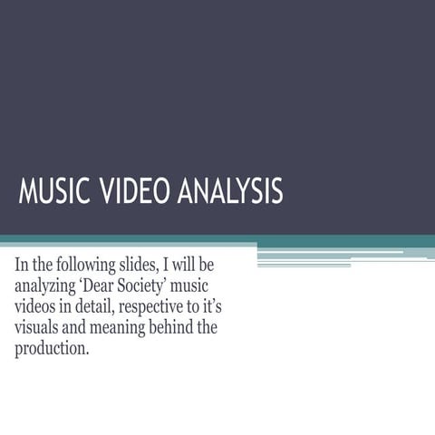 Music video analysis | PPTX