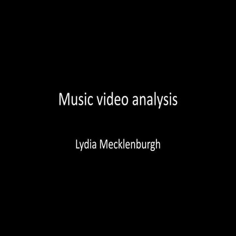 Music Video Analysis
