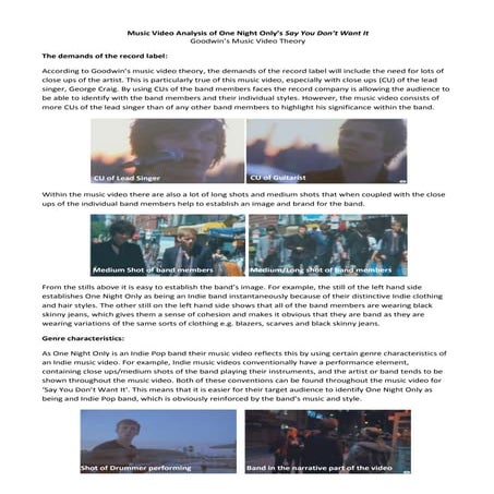 Music Video Analysis | PDF