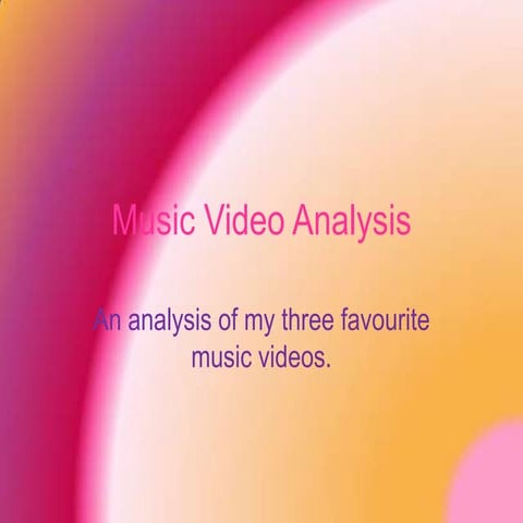 Music Video Analysis Powerpoint | PPT | Free Download