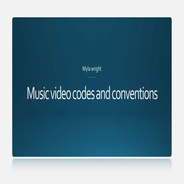 Codes and conventions of music videos | PDF