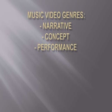 Music video genres | PPTX
