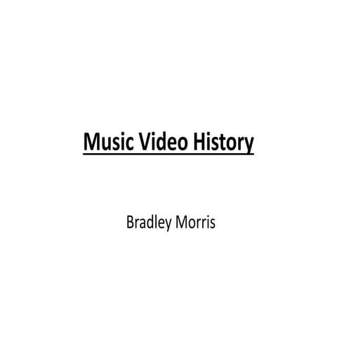 Music video history | PPT