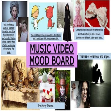 Music video mood board. | PPTX