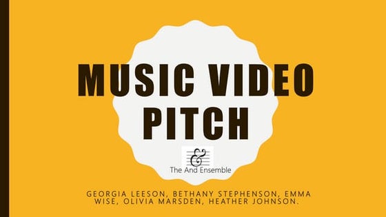 Music video pitch presentation | PPT