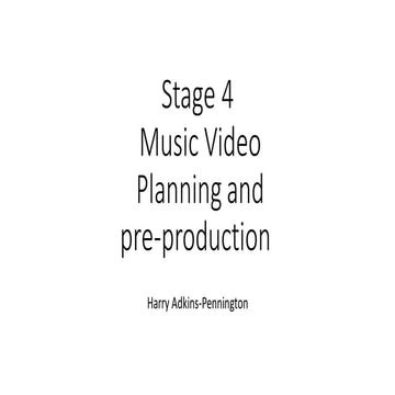 Music video planning | PPT