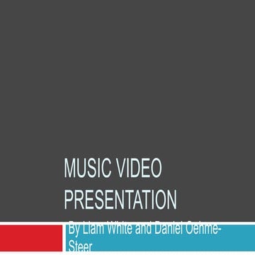 Music video presentation | PPT