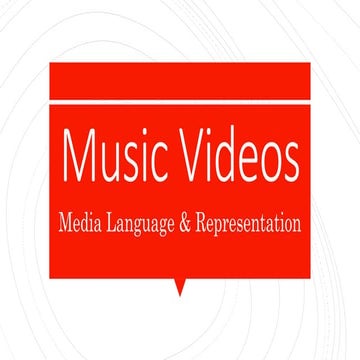 Music Video & Representation | PPTX