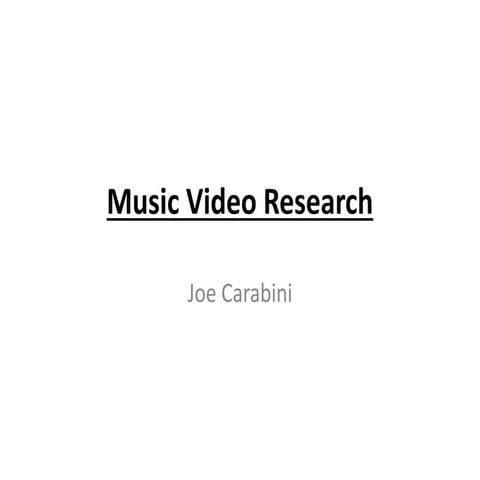 Music video research | PPT