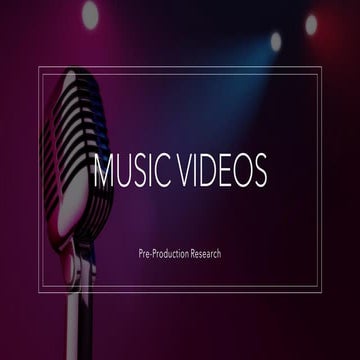 Music video research | PPT