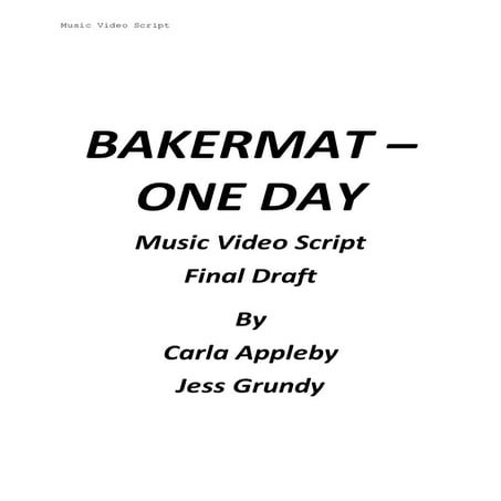 Music Video Script Final Draft | DOCX | Children\'s Music | Music