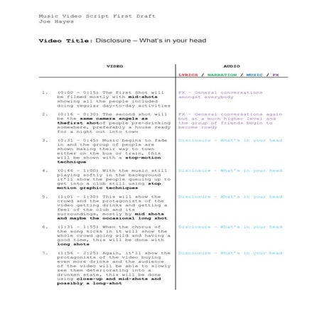 Music video script_template | PDF