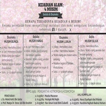 Kejadian Alam 4 Musim: Solstis dan Ekuinoks | PDF