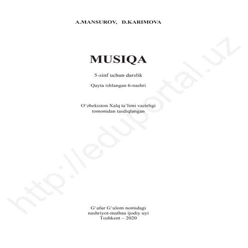 Musiqa 5 sinf | PDF