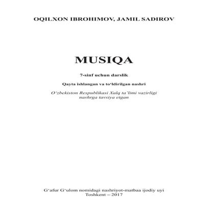 Musiqa 7 sinf | PDF