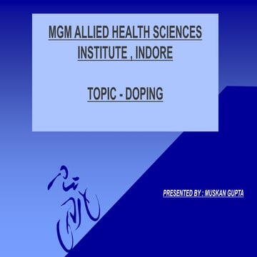 DOPING IN SPORTS | PPTX | Endocrine and Metabolic Diseases | Diseases ...