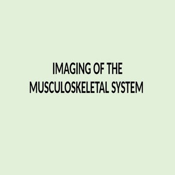 Interpretation of musculoskeletal x rays | PPTX