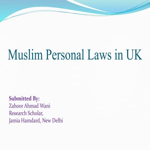 Muslim personal laws | PPTX