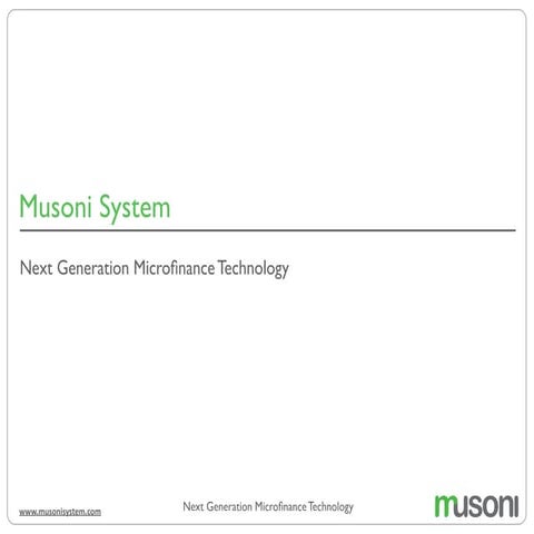 Musoni System | PDF | Phone Services | Home Utilities