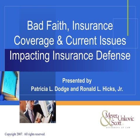 Bad Faith Insurance Coverage | PPT