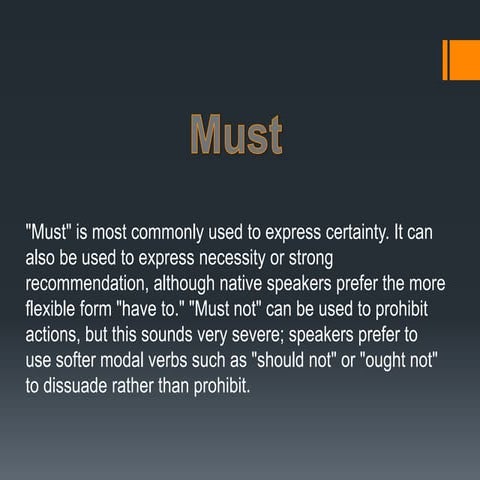 Must, have to and should | PPTX