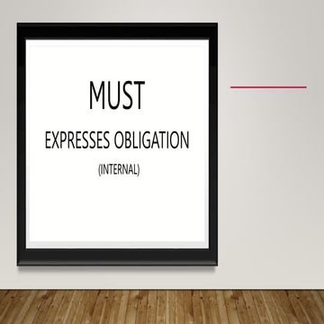 MUST a modal verb that expresses obligation | PPT