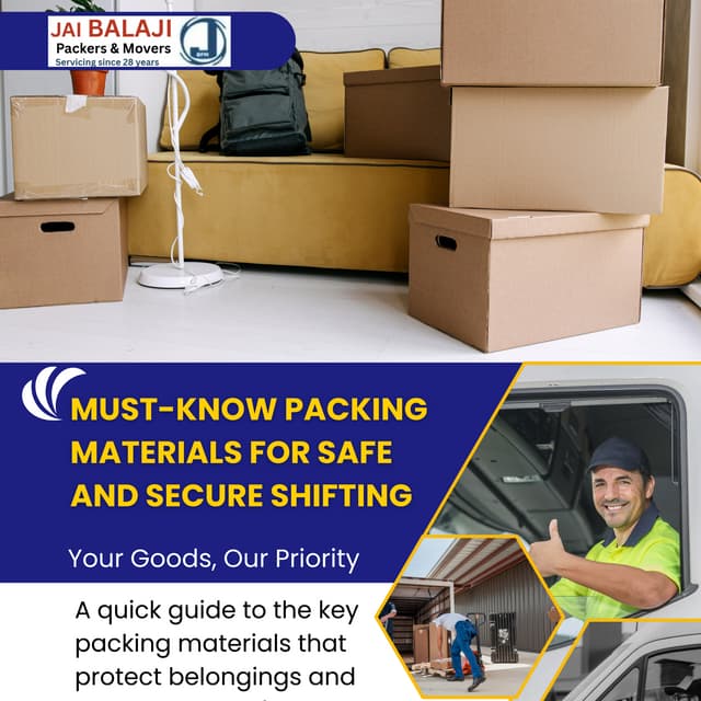 Essential Packing Materials for Safe and Damage-Free Moving | PDF
