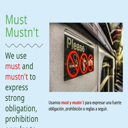 Must - mustn't | PPT