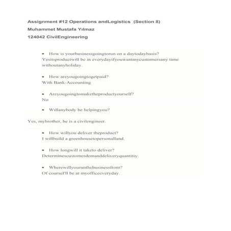 Muhammet Mustafa Yılmaz 124042 Civil Engineering | DOCX