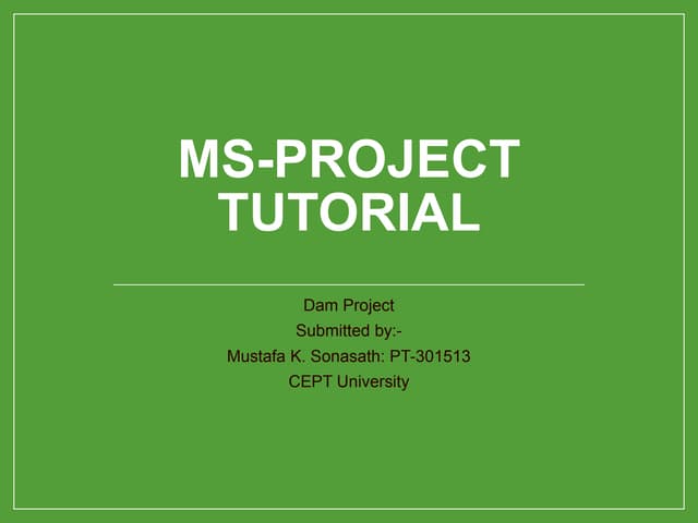 Microsoft project training manual | PDF