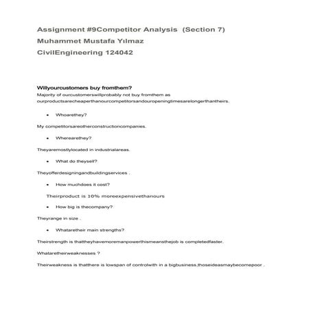Muhammet Mustafa Yılmaz 124042 Civil Engineering | DOCX