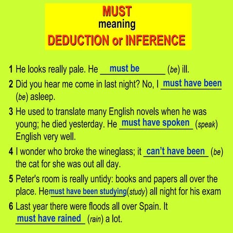 Must Deduction Exercises | PDF