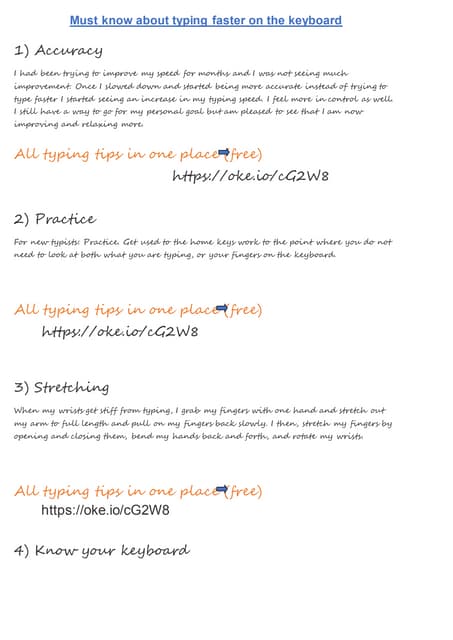 The best way to type fast on the keyboard | PDF