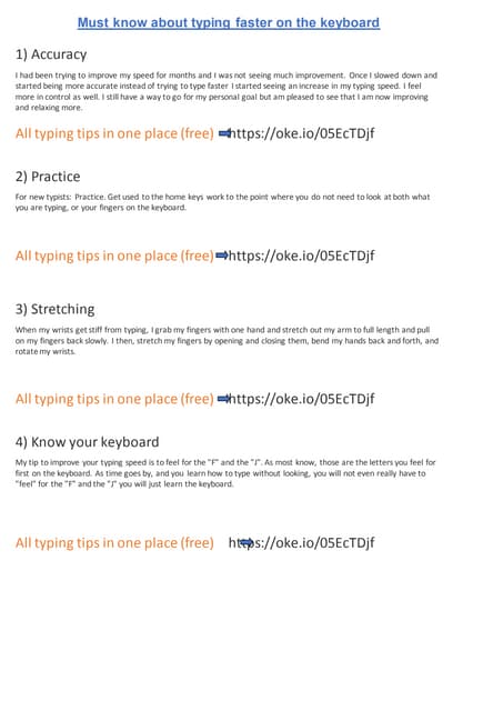 Master keyboard typing | PDF
