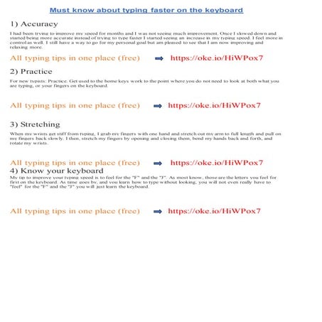 Must know about typing faster on the keyboard