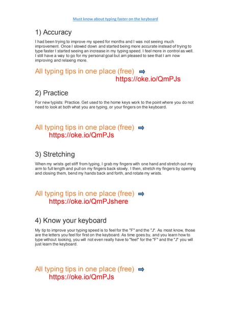 Master keyboard typing | PDF