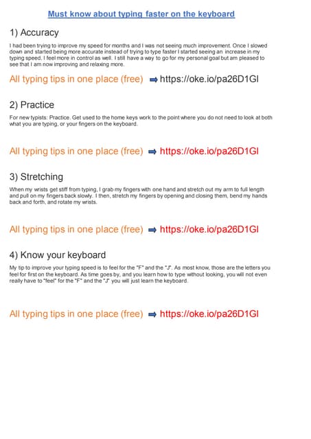 Master keyboard typing | PDF