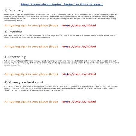Must know about typing faster on the keyboardd | PDF