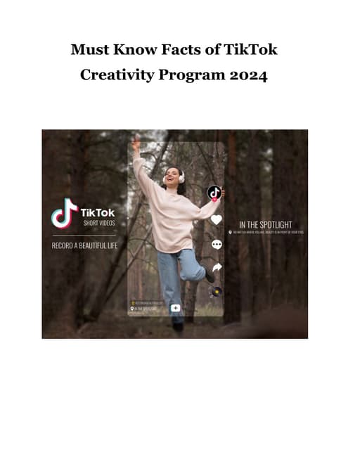 How to Enable TikTok Creativity Program | Easy-to-Follow Guide | PDF
