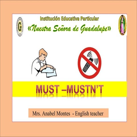 must or mustn't - modal verbs - class rules | PPTX