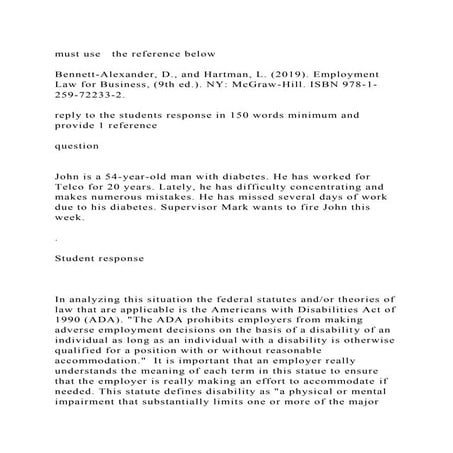 must use the reference belowBennett-Alexander, D., and Hartman.docx