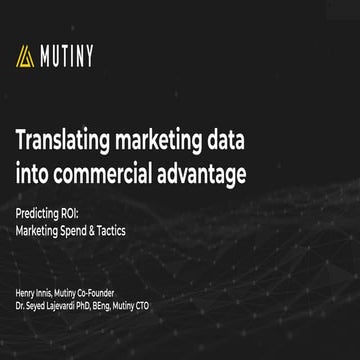 Henry Innis' and Dr Seyed Lajevardi's presentation at Mumbrella MSIX | PDF