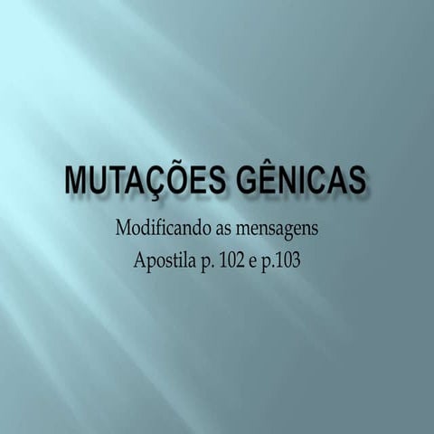 Agentes Mutagênico | PPTX